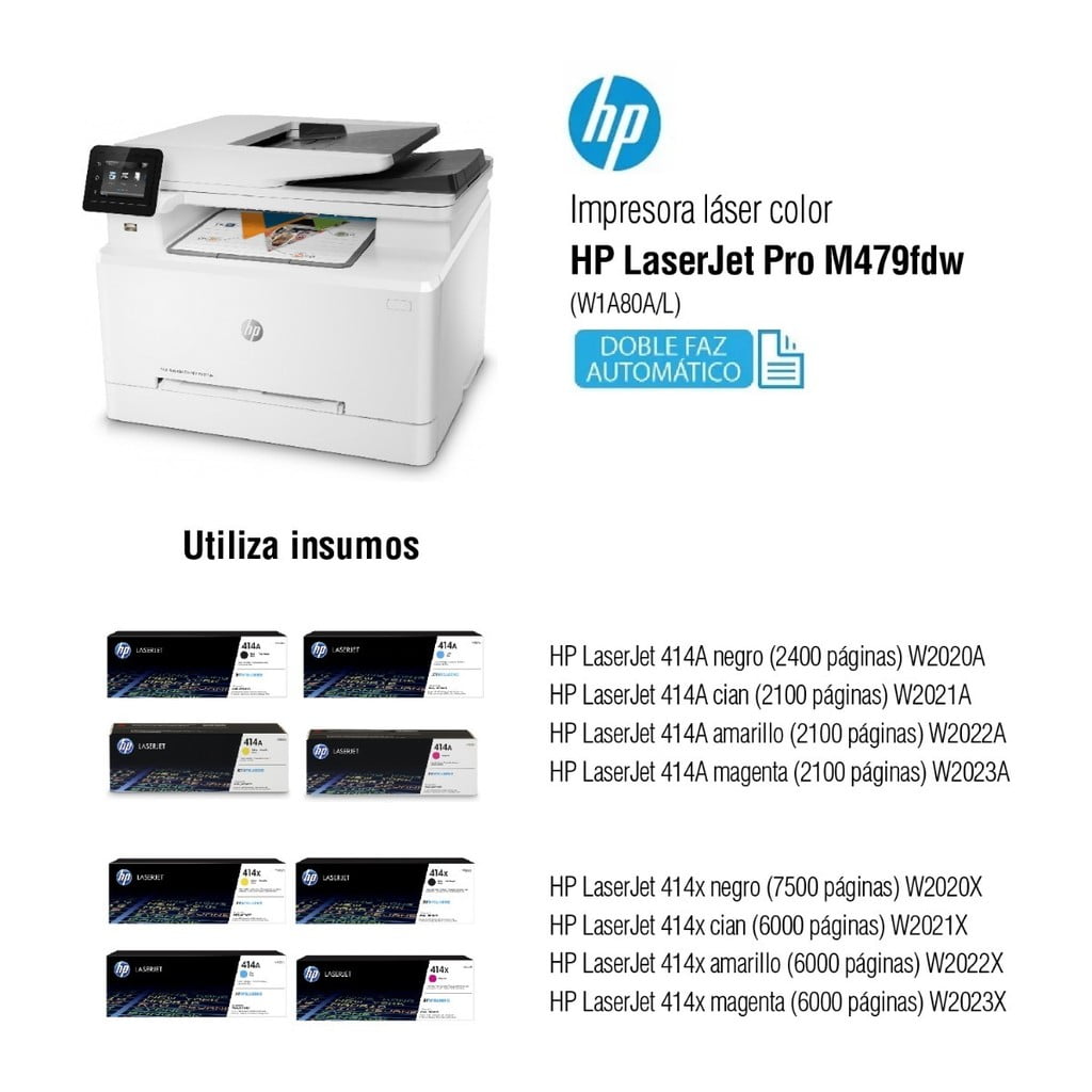 IMPRESORA COLOR LASERJET PRO MFP M479 (W1A80A) – Sistecorp