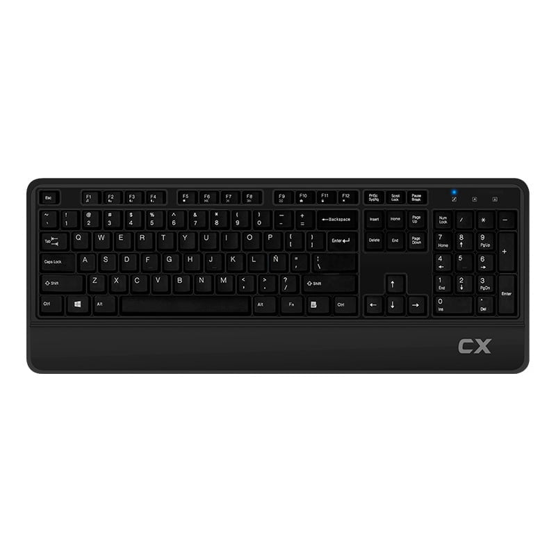 TECLADO CX RETROILUMINADO CX-617EL NEGRO / 6 COLO – Sistecorp