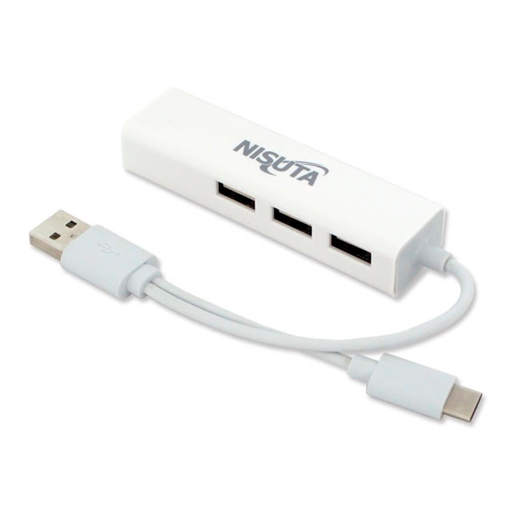 CONVERSOR USB A RED + HUB 3 PUERTOS , CONECTOR USB C Y AM ? NISUTA – Sistecorp
