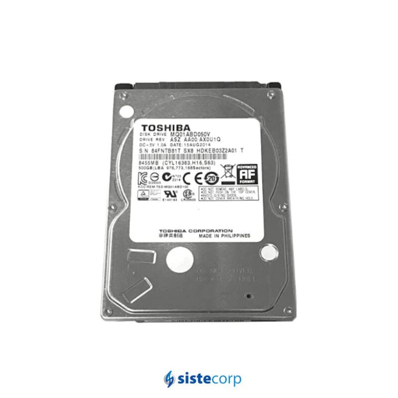 DISCO DURO 500 GB P/NB TOSHIBA 2.5 SATA 8MB 5400RPM (MQ01ABF050) – Sistecorp